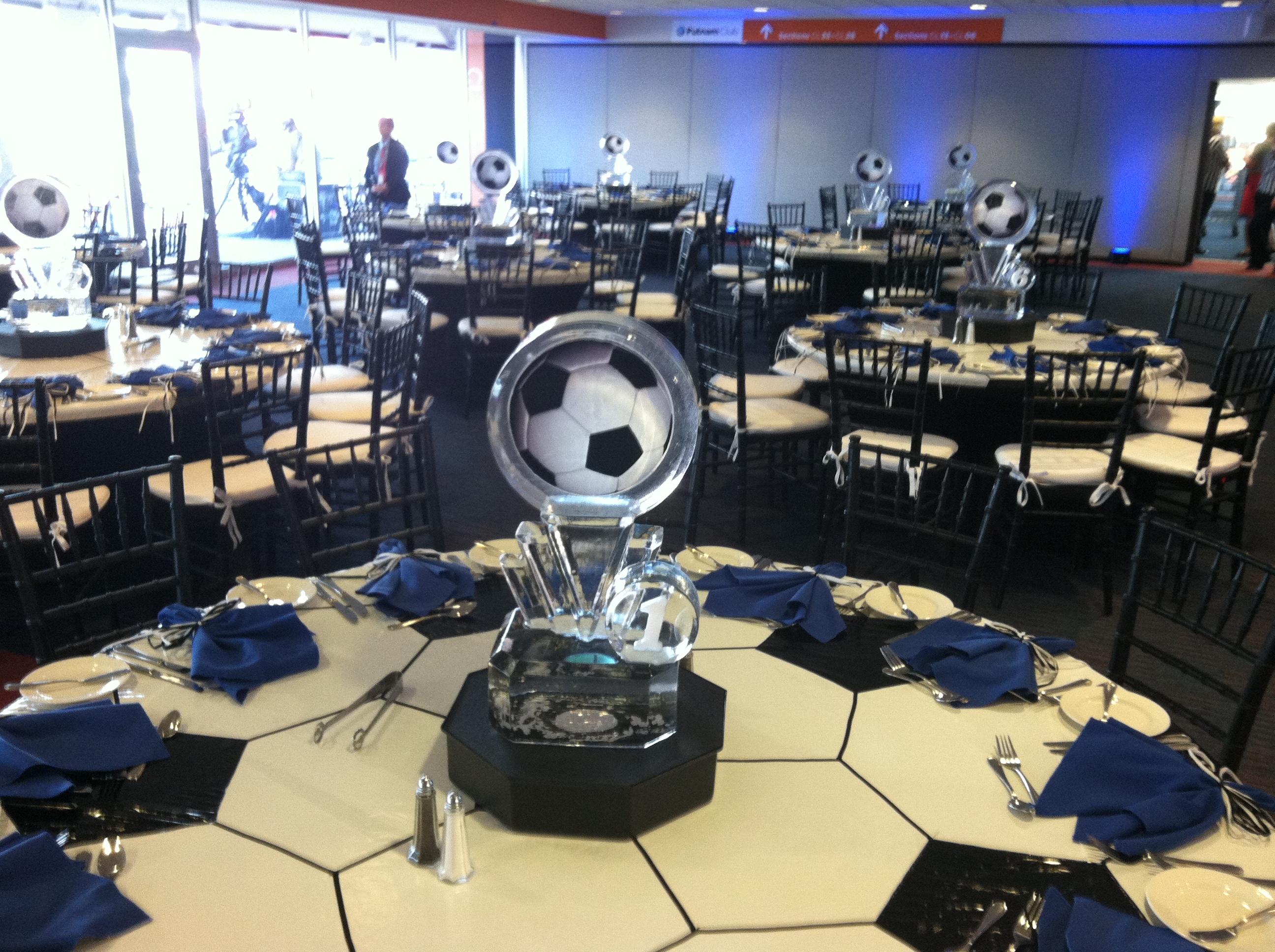 Soccer Inspired Centerpieces